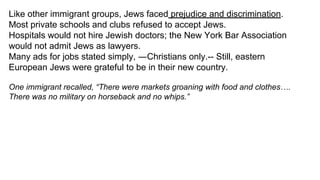 Jewish Immigrants from Eastern Europe | PDF
