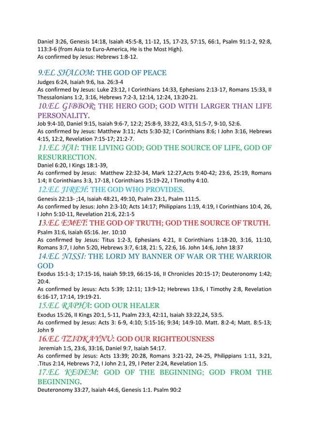 Jewish Names Of God | PDF