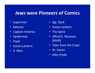 Jews and the Comic Book | PDF