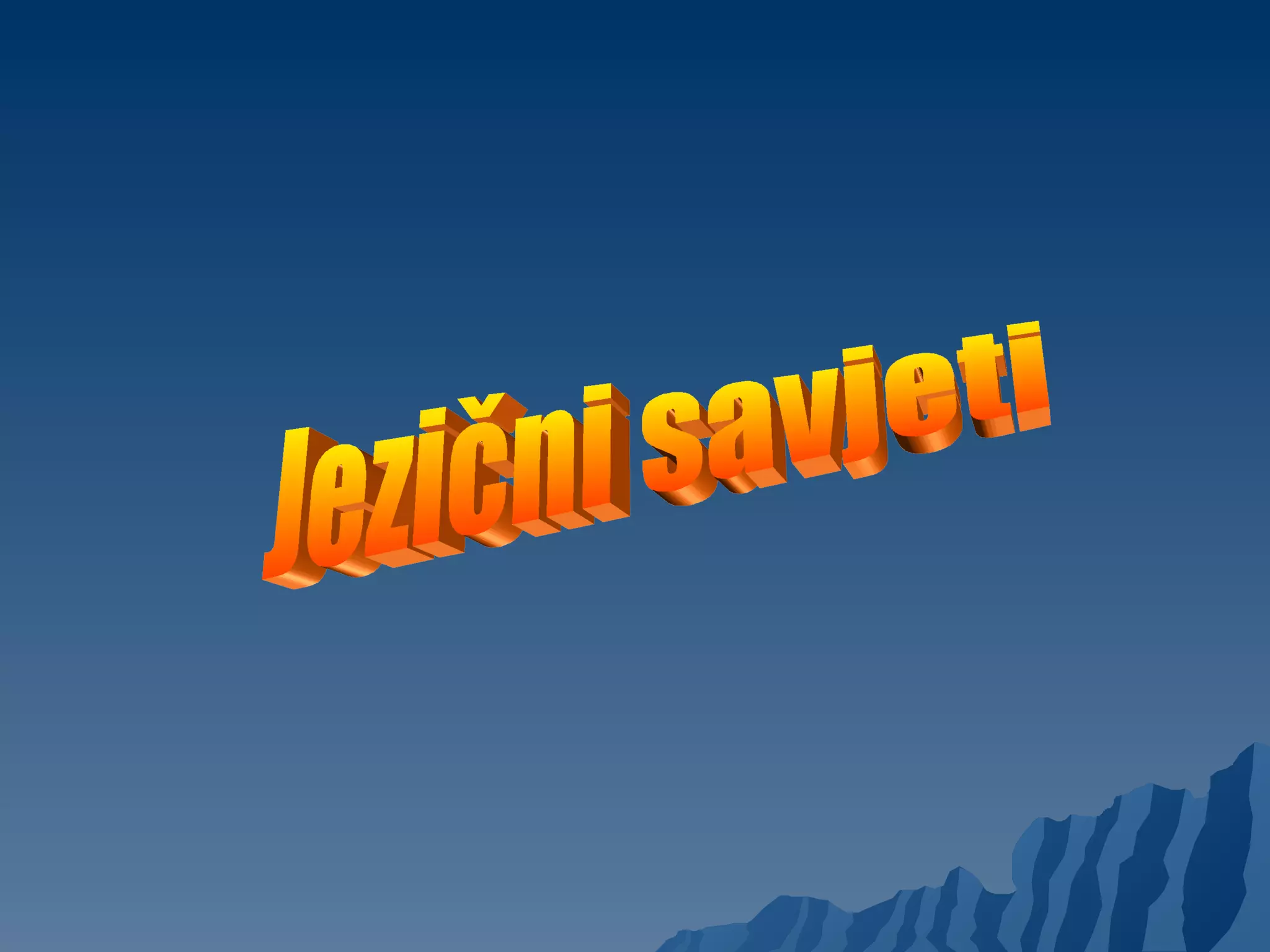 Jezični savjeti - sve vrste riječi | PPT