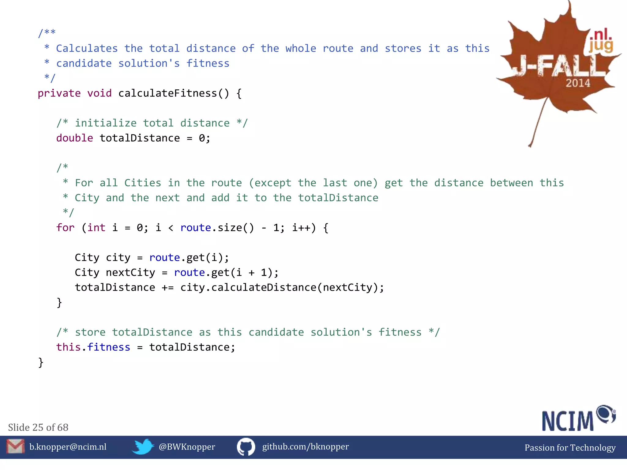 J-Fall 2014 - Evolutionary Algorithms: The Key to Solving Complex Java Puzzles | PPT