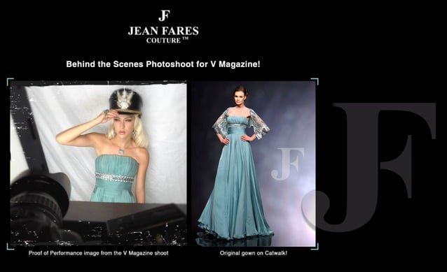 Jean Fares Couture - Behind the scenes on editorial shoot | PDF