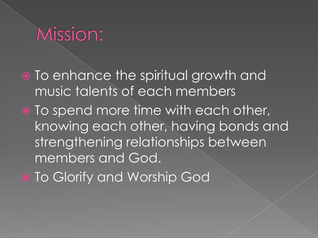 Jfcm molino music ministry – presentation proposal | PPT