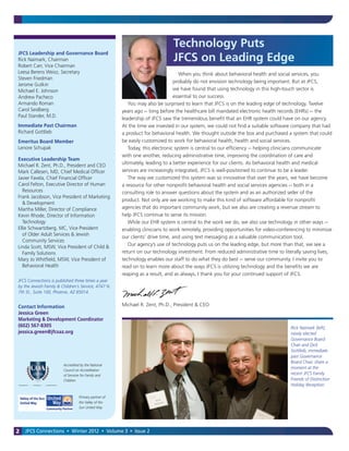 JFCS Winter Newsletter 2011 | PDF