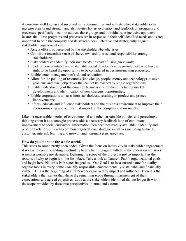 *EXCERPT* *WRITING SAMPLE* Stakeholder Engagement How-To/Intro | PDF