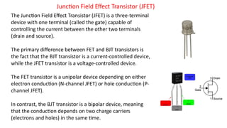 characterstics if JFET and its applications | PPTX