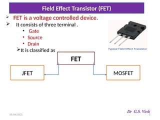 Junction Field Effect Transistors (JFET) | PPT