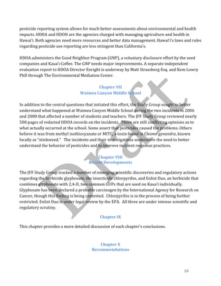 Kauai Pesticides Joint Fact Finding Full Report Draft 3-10-2016 | PDF