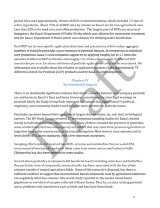 Kauai Pesticides Joint Fact Finding Full Report Draft 3-10-2016 | PDF