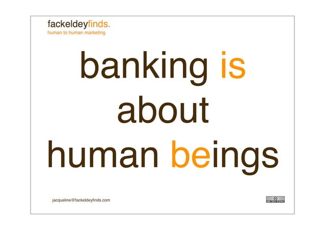 Presentatie social banking/human to human banking voor Somesso ...