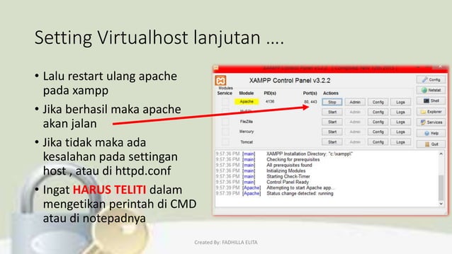 Tutorial membuat sertifikat autoriti pada xampp | PPTX