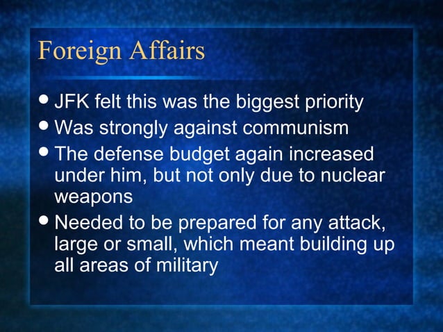 JFK (Domestic Policy) | PPT