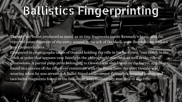 John F Kennedy Assassination- As a Forensic Ballistics Case Study | PDF