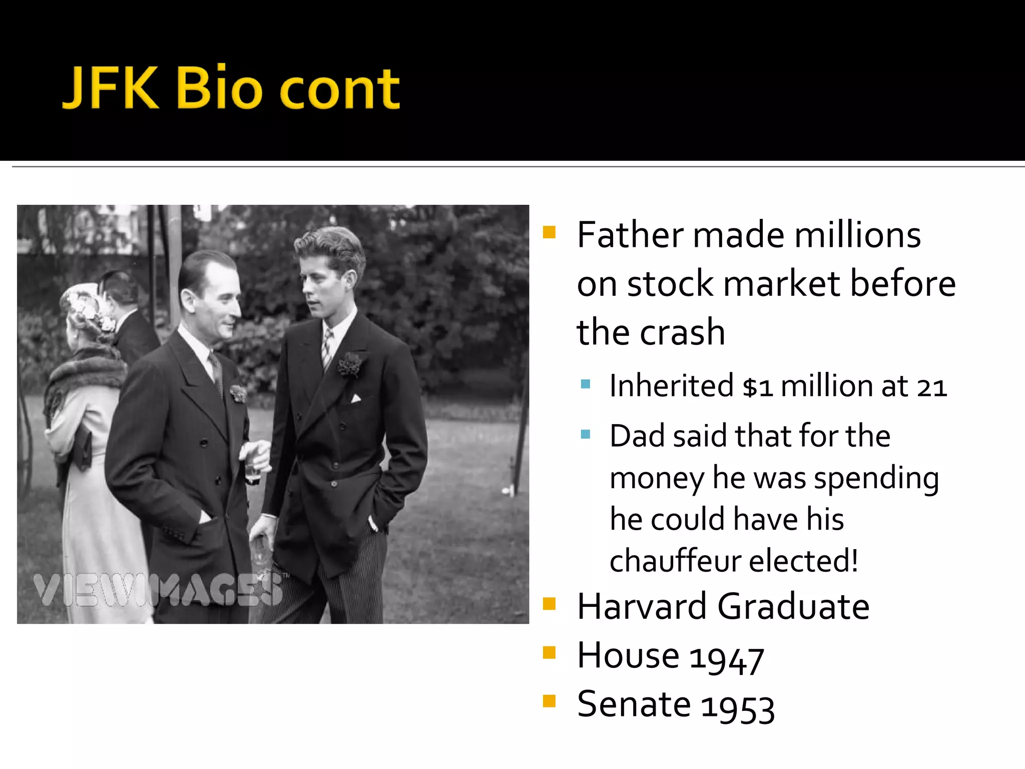 Jfk Biography | PPT | Biographies | Genres