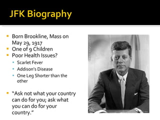 Jfk Biography | PPT | Biographies | Genres