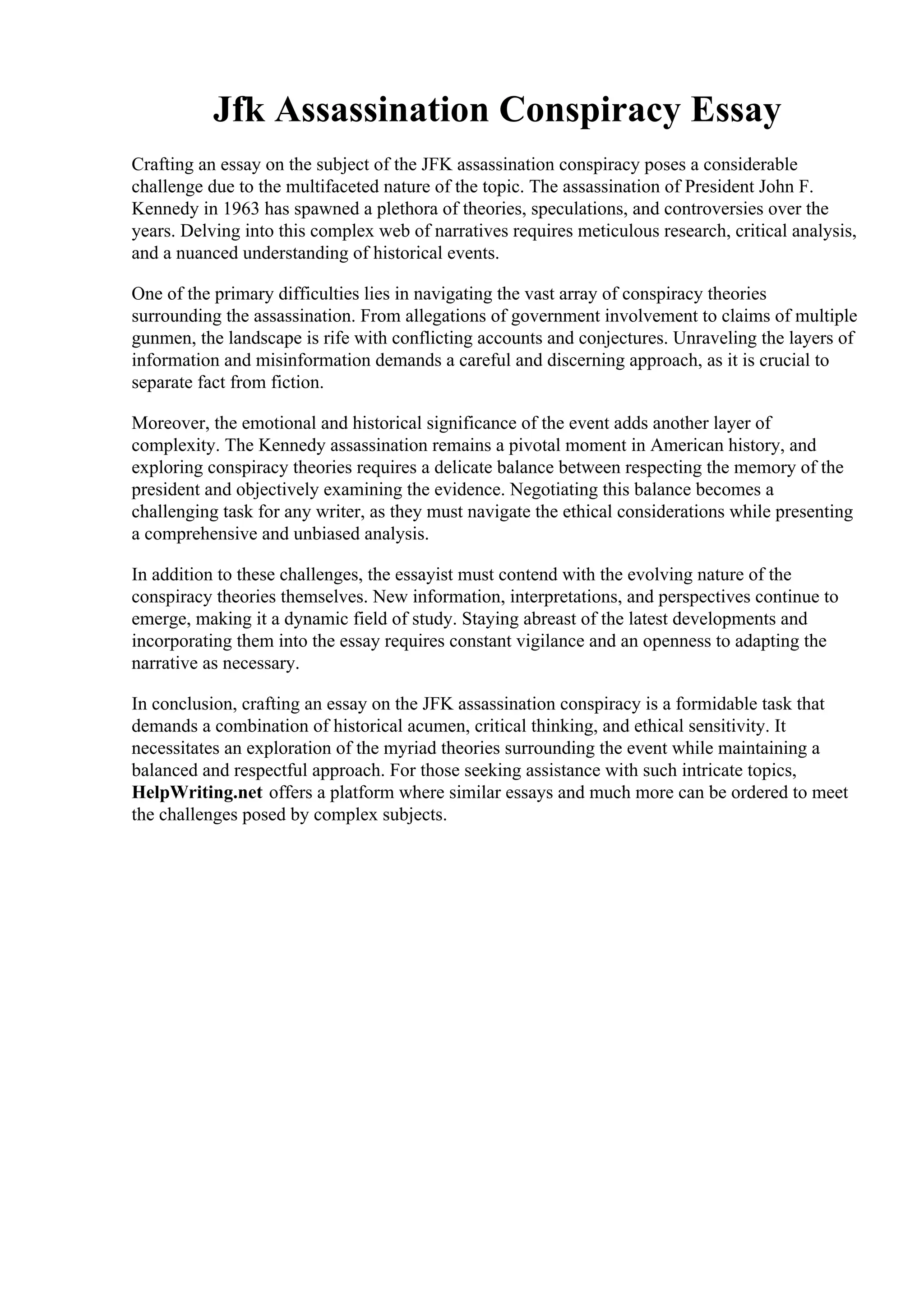 Jfk Assassination Conspiracy Essay.pdf