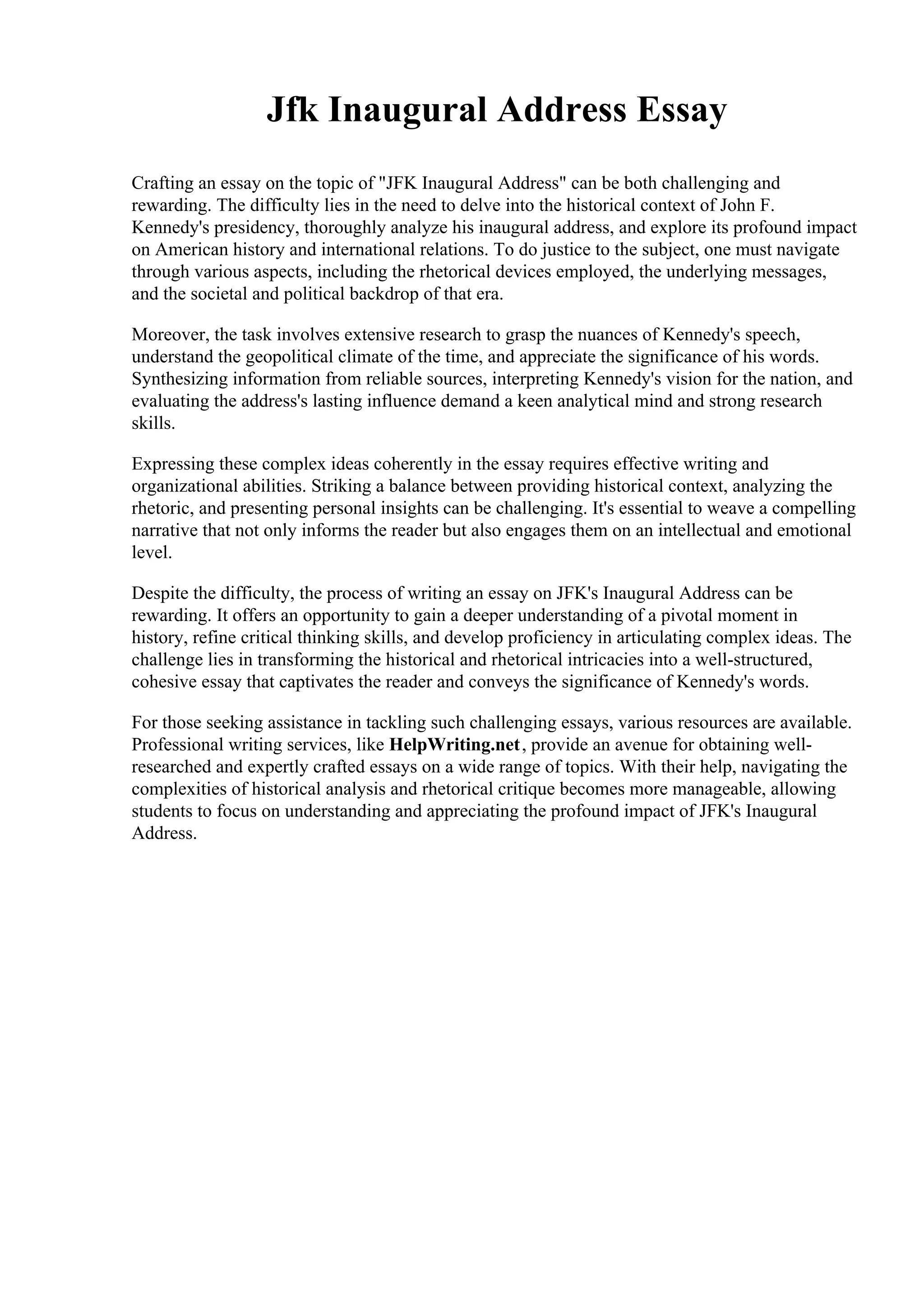 Jfk Inaugural Address Essay.pdf