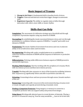 Basic Impacts of Trauma - What Can Help | DOCX