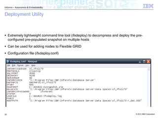 informix Embeddability and Autonomics | PPT
