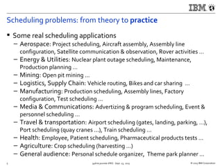 Solving Industrial Scheduling Problems with Constraint Programming | PPT
