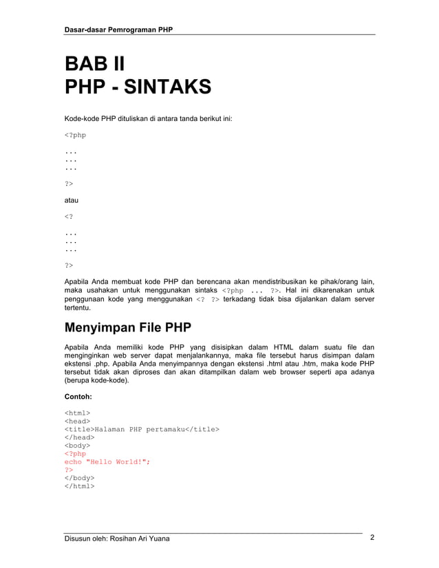 tutorial php | PDF