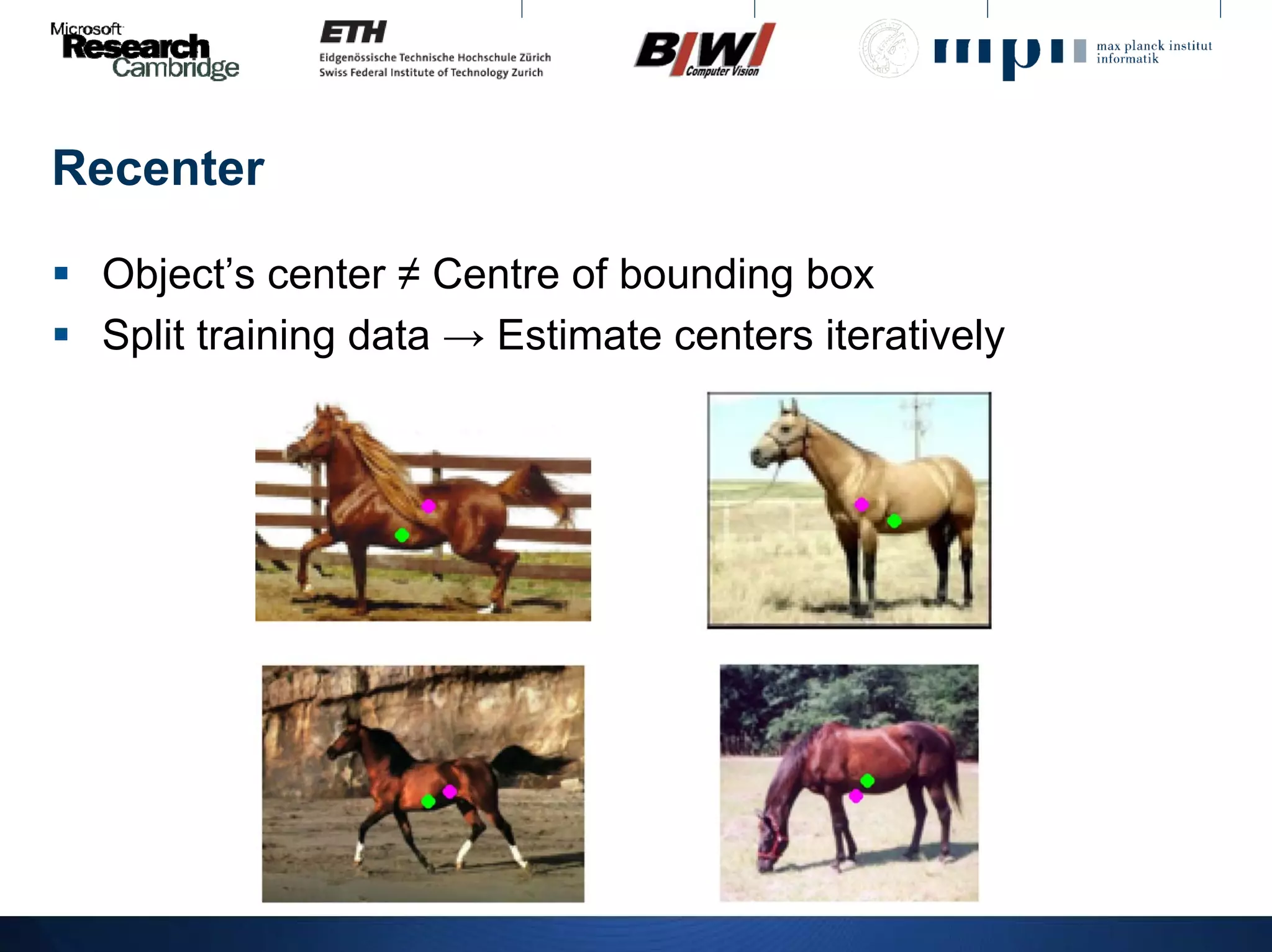 cvpr2009: class specific hough forest for object detection | PPT