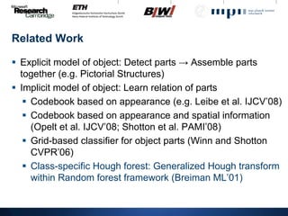 cvpr2009: class specific hough forest for object detection | PPT