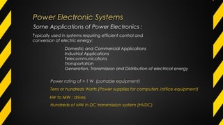 application of power electronics | PPT