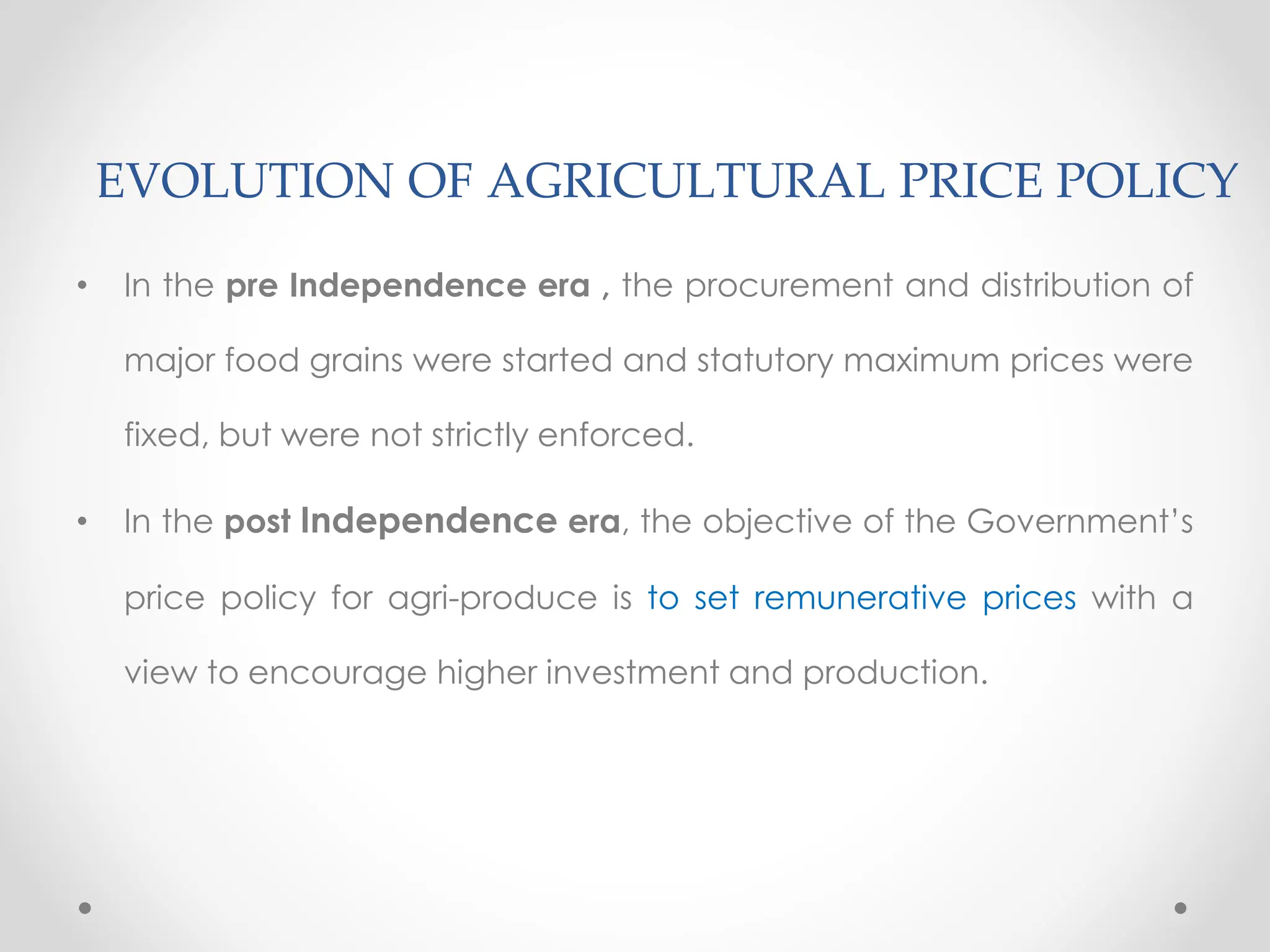 AGRICULTURAL PRICE POLICY -AGRICULTURAL ECONOMICS.pptx