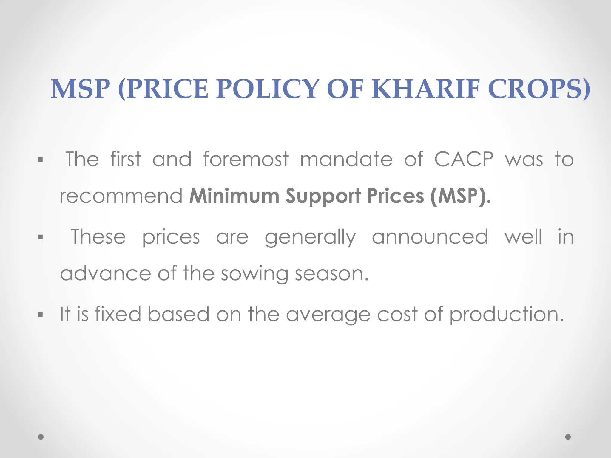 AGRICULTURAL PRICE POLICY -AGRICULTURAL ECONOMICS.pptx