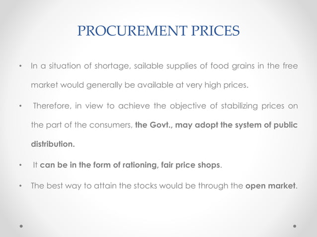 AGRICULTURAL PRICE POLICY -AGRICULTURAL ECONOMICS.pptx | Agriculture ...