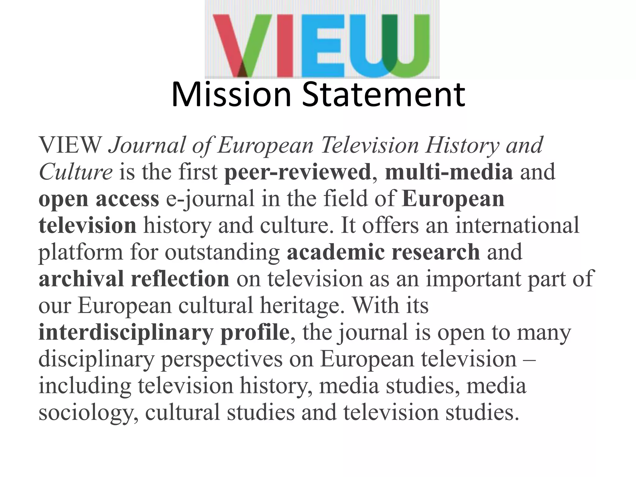 View, Diana Mustata RUG | PPT