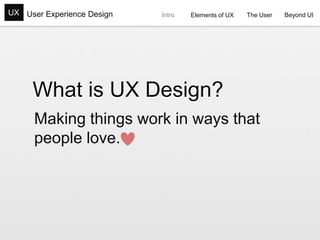 UX Design Overview | PPT