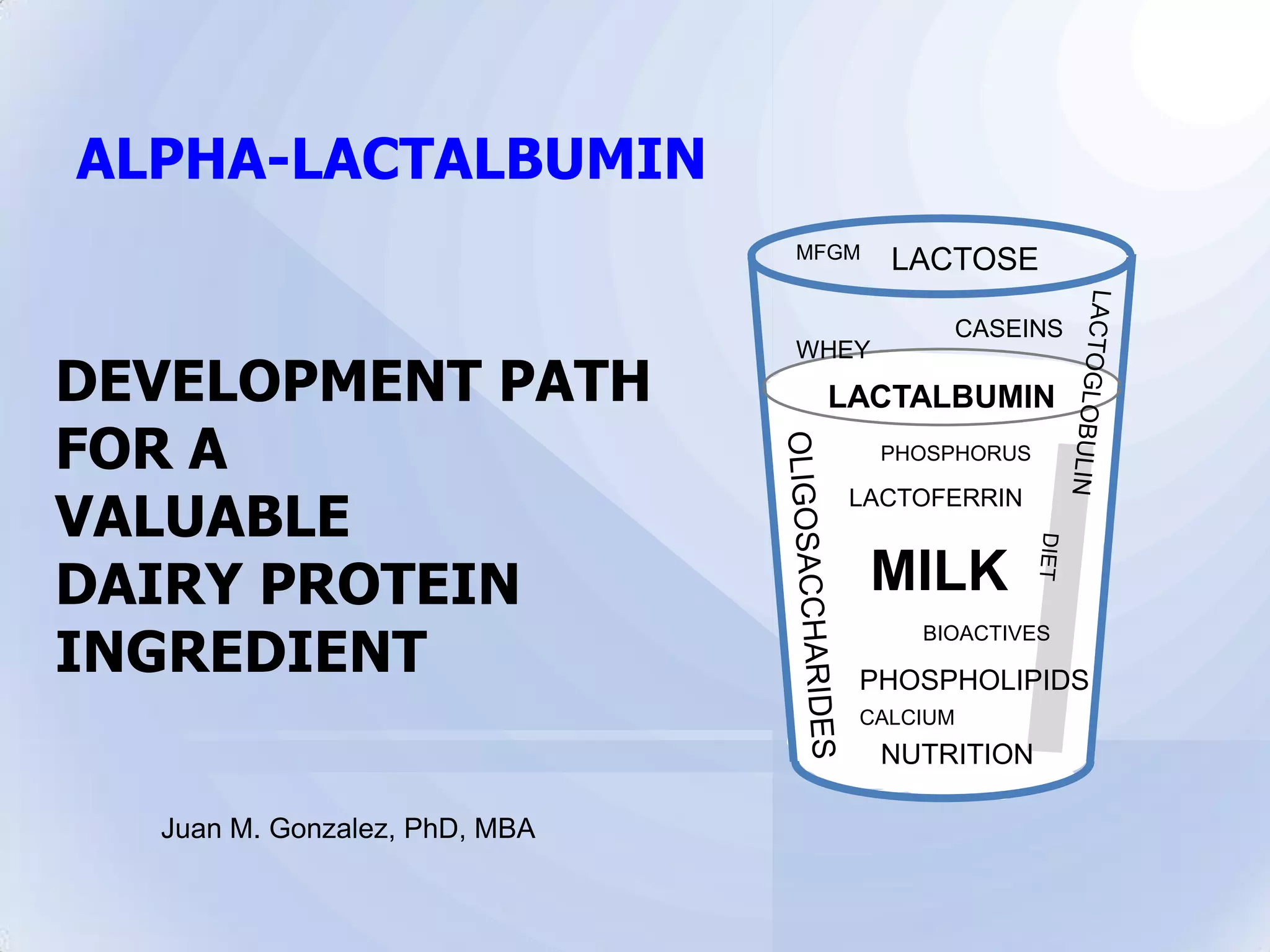 Alpha Lactalbumin - Development path for a valuable dairy protein ...