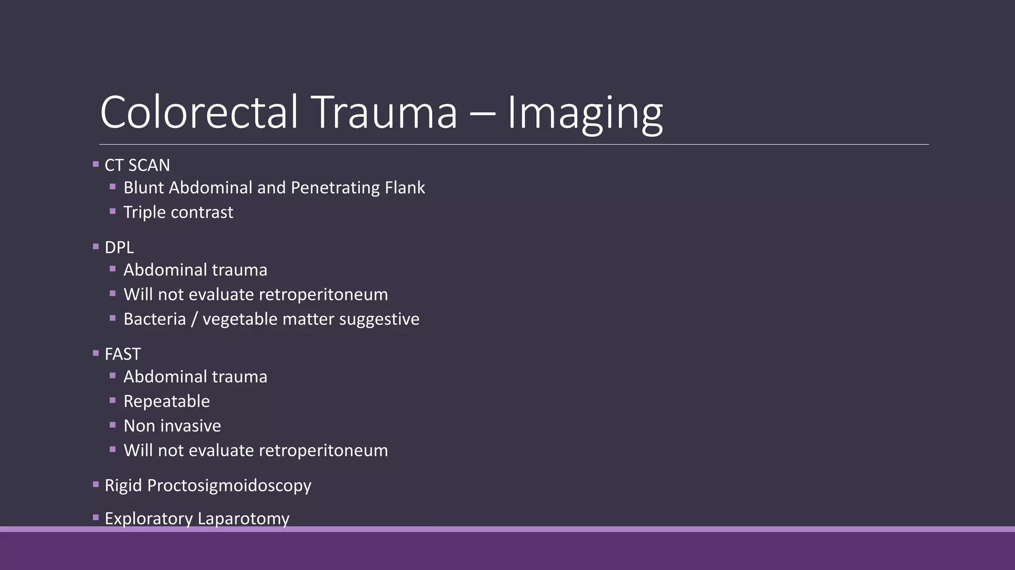 Colorectal injuries | PPTX