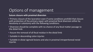 Colorectal injuries | PPTX