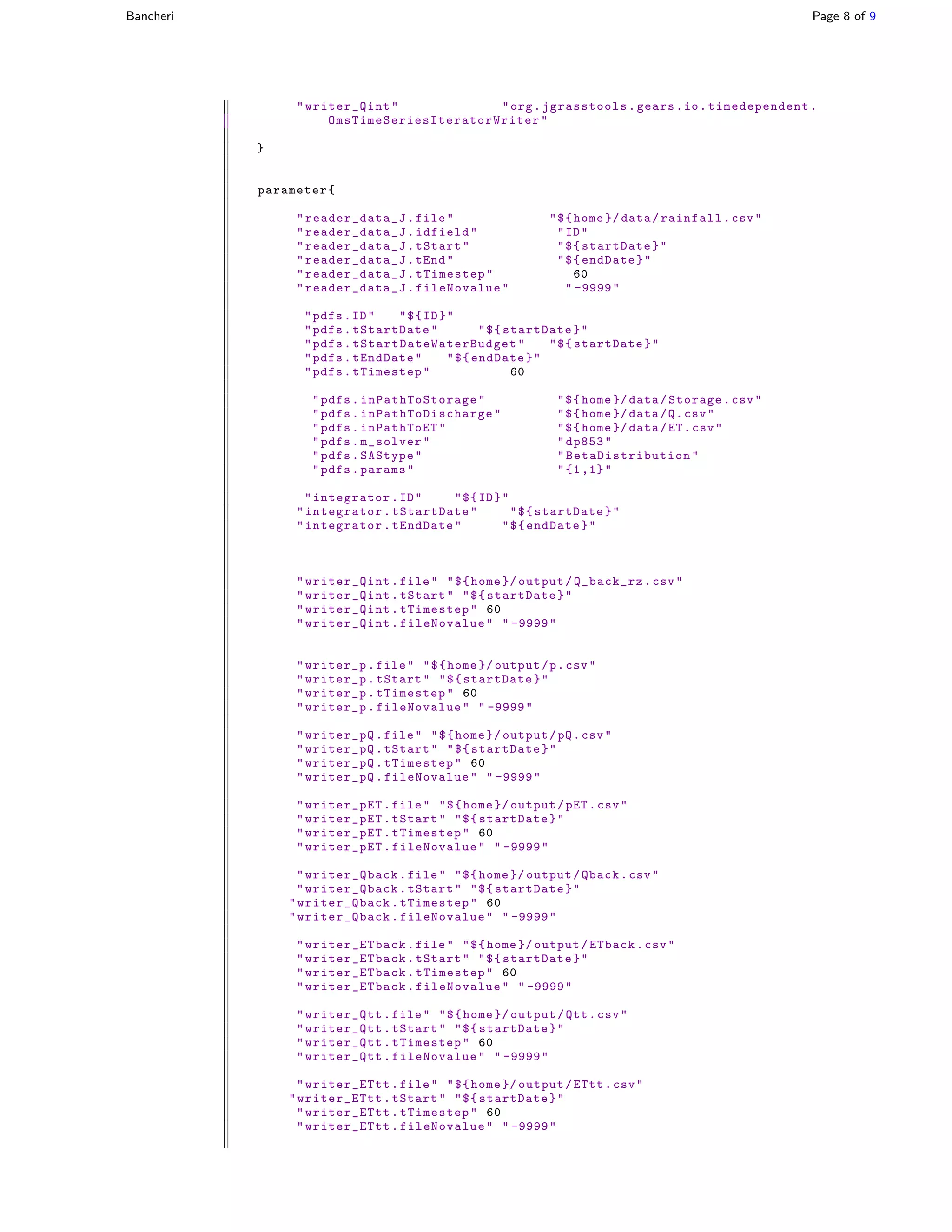 GEOframe-NewAge: documentation for probabilitiesbackward component | PDF