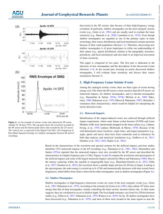 New Views of Lunar Seismicity Brought by Analysis ofNewly Discovered ...