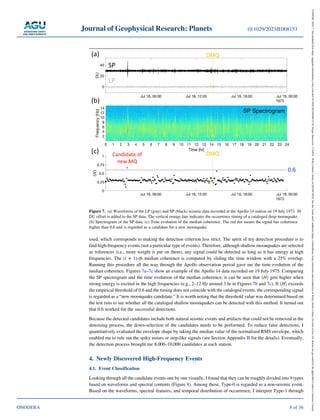 New Views of Lunar Seismicity Brought by Analysis ofNewly Discovered ...