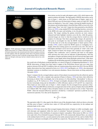 Clouds and Ammonia in the Atmospheres of Jupiter and Saturn Determined ...