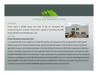 Innova eco building profile | PPT