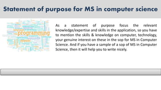 Sample statement of purpose of any kind for you (sample) | PPTX