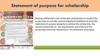 Sample statement of purpose of any kind for you (sample) | PPTX