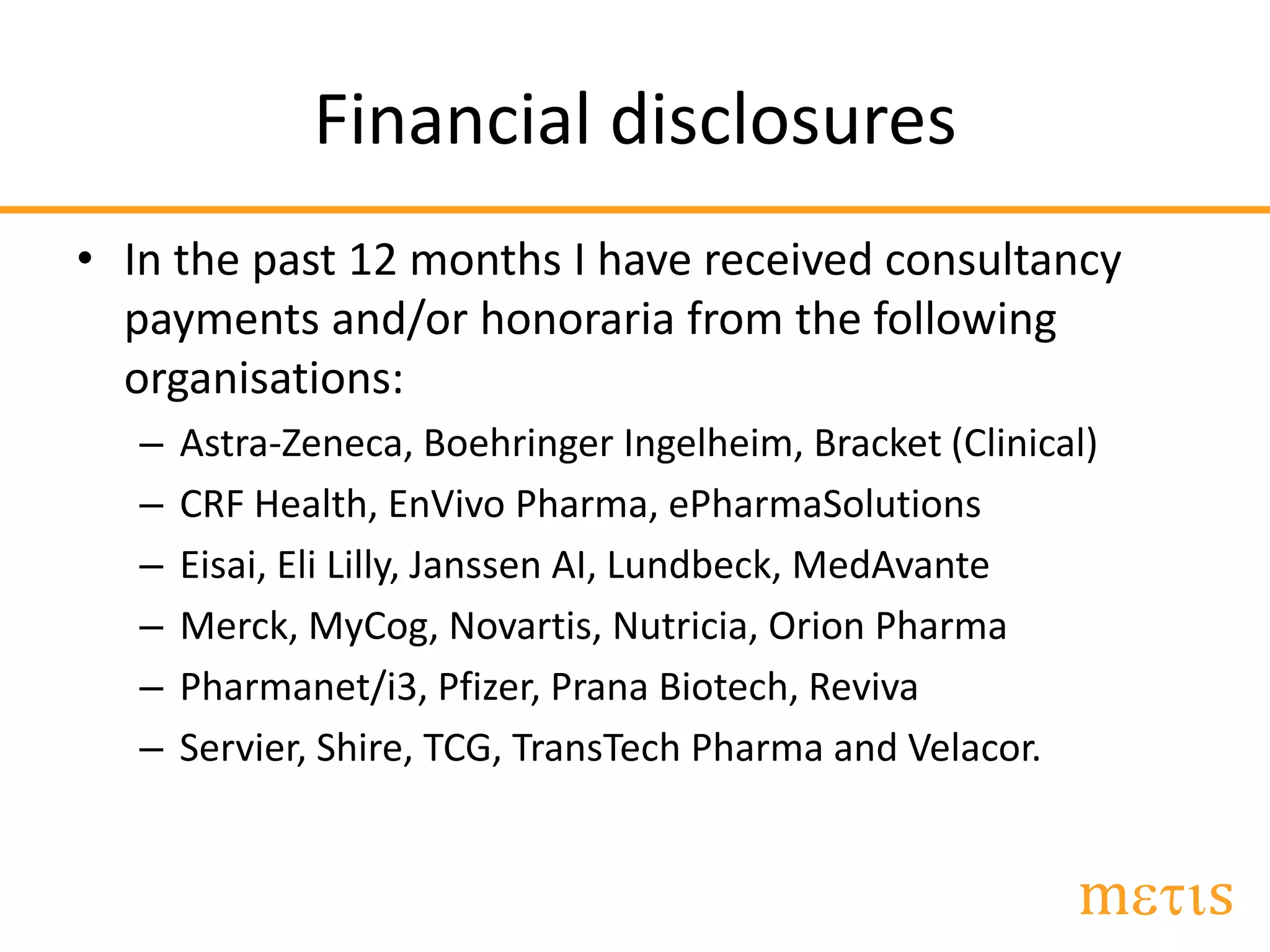 JH Alzheimer's and Parkinson's disease meeting presentation Florence ...