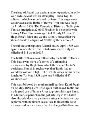 Jhansi and central india were mickey mouse affairs of 1857 | PDF