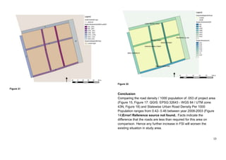 Urban Density Analysis wrt Roads using GIS & Imagery | PPT