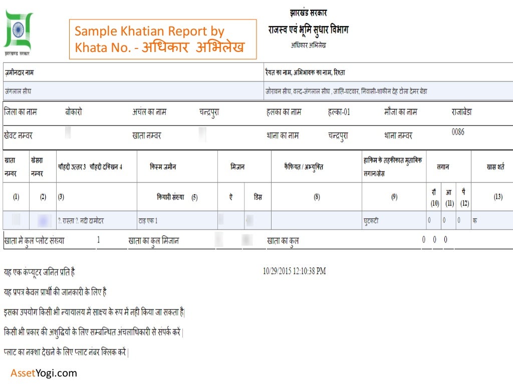 Jharkhand Land Record & Mutation