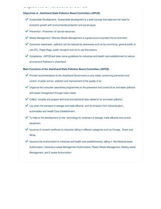 Jharkhand State Pollution Control Board | PDF