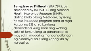 mga programa ng pamahalaan para sa manggagawa | PPTX