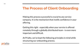Three Principles for Successful Client Onboarding | PPT